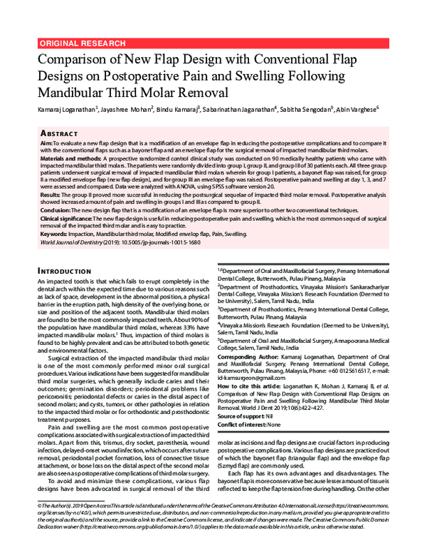 (PDF) Comparison of New Flap Design with Conventional Flap Designs on ...