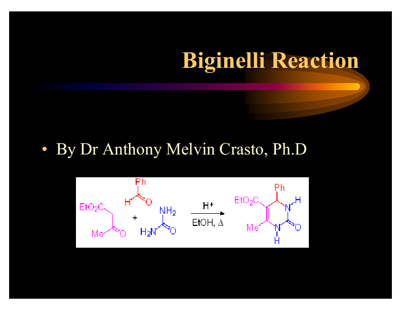 (PPT) BIGINELLI REACTION