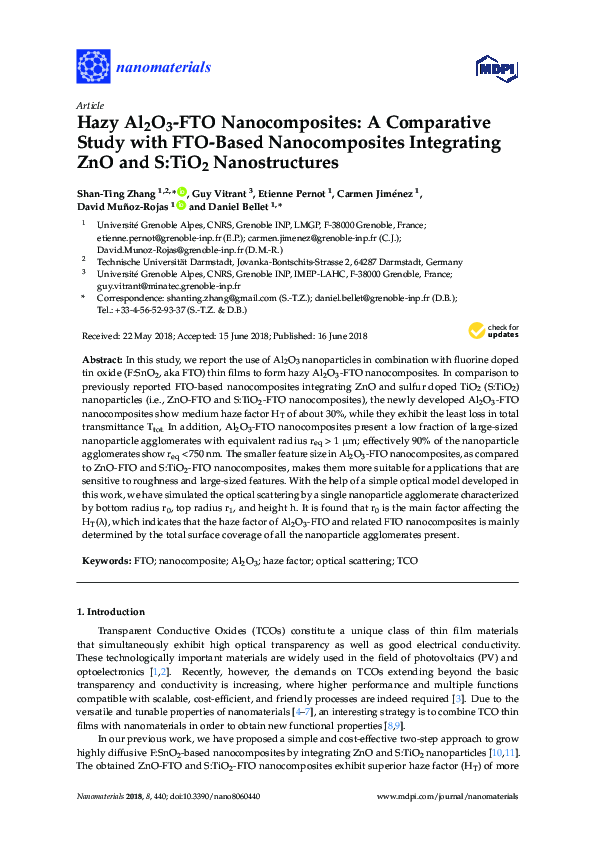 (PDF) Hazy Al₂O₃-FTO Nanocomposites: A Comparative Study with FTO-Based ...