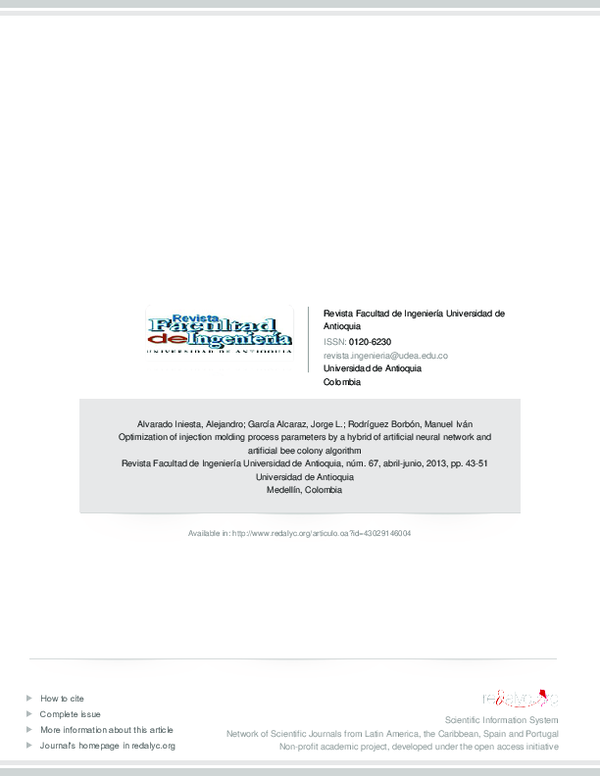(PDF) Optimization of injection molding process parameters by a hybrid of artificial neural ...