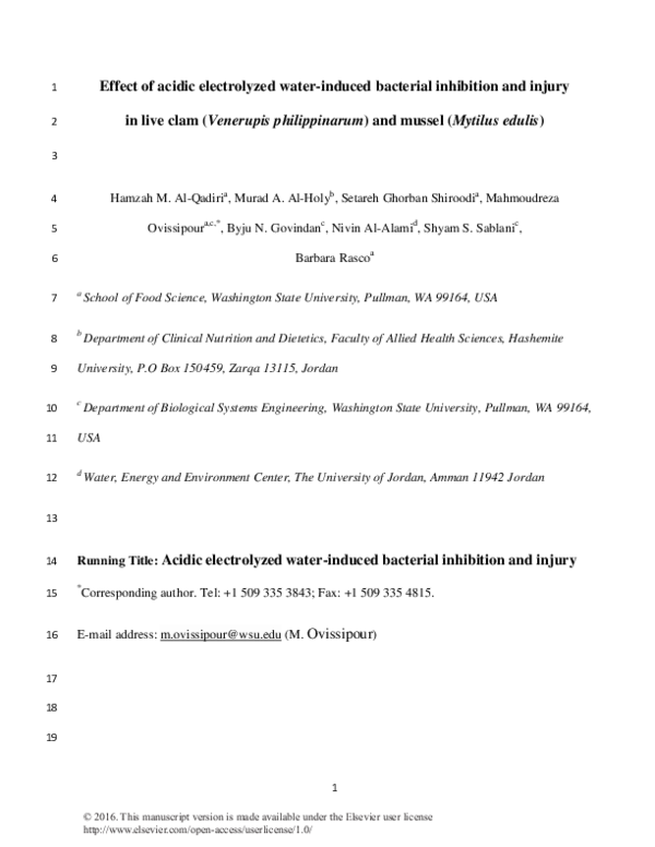 (PDF) Effect of acidic electrolyzed water-induced bacterial inhibition ...