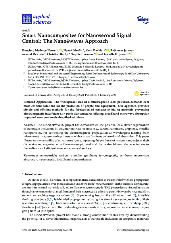 Smart Nanocomposites for Nanosecond Signal Control: The Nano4waves Approach