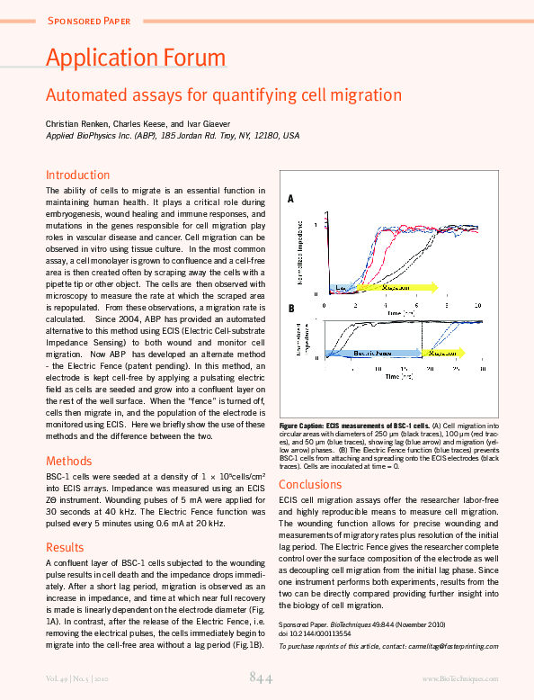 (PDF) Automated assays for quantifying cell migration | Christian Renken - Academia.edu