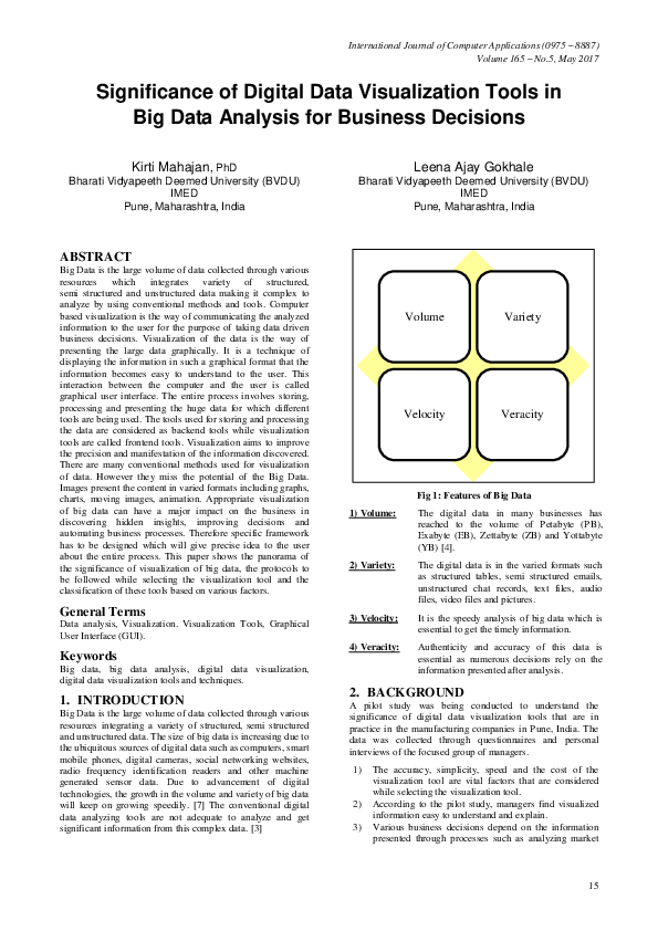 (PDF) Significance of Digital Data Visualization Tools in Big Data ...