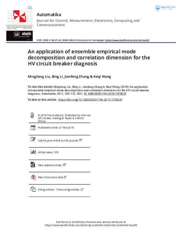 (PDF) Application of ensemble empirical mode decomposition (EEMD ...
