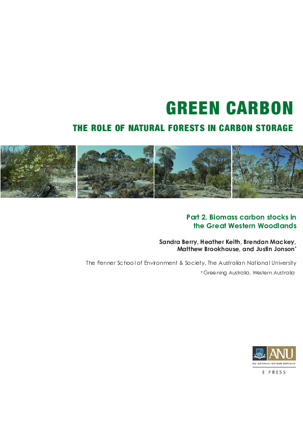 Green Carbon Part 2. : The role of natural forests in carbon storage