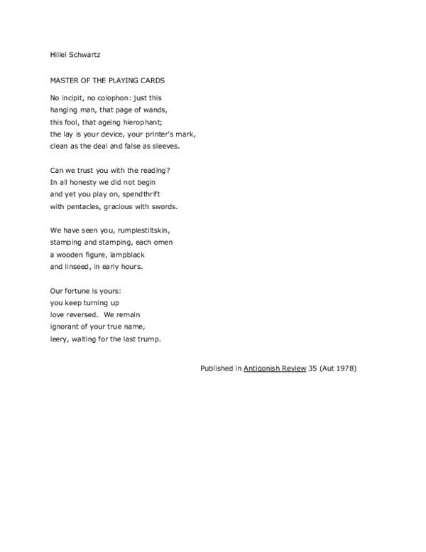 (PDF) Master of the Playing Cards