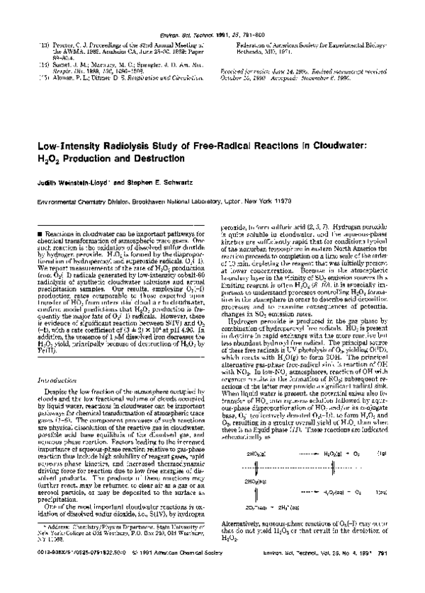 (PDF) Low-intensity radiolysis study of free-radical reactions in ...