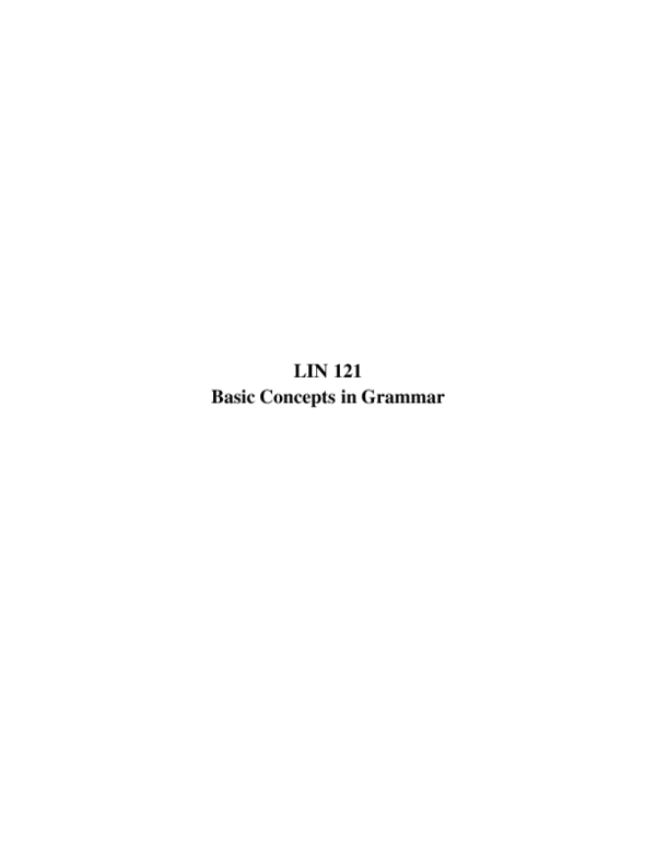 (PDF) LIN 121 Basic Concepts in Grammar Ibadan Distance Learning Centre ...