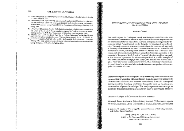(PDF) Power/Knowledge: The Discursive Construction of an Author