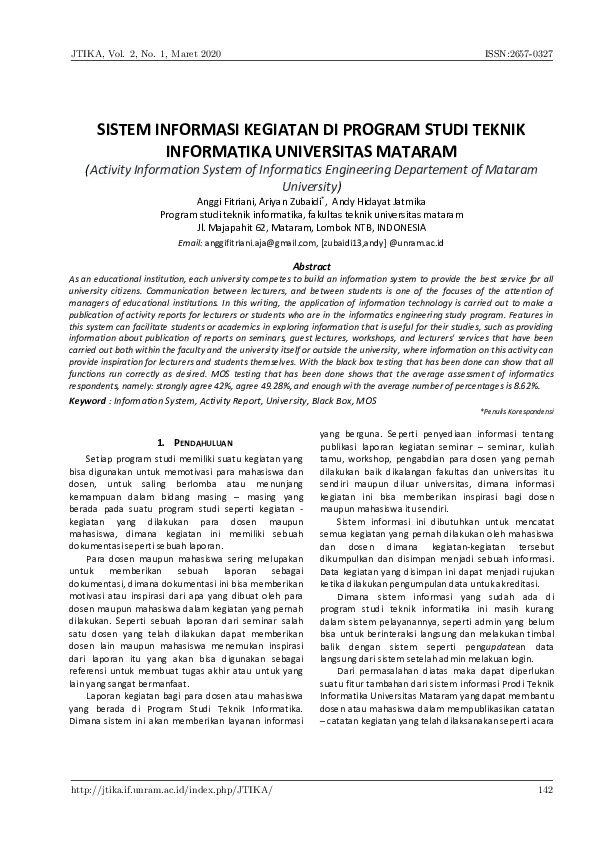 (PDF) Sistem Informasi Kegiatan Program Studi Teknik Informtaika ...
