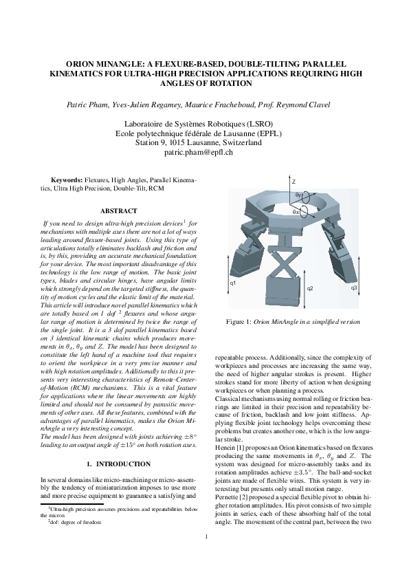 (PDF) Orion Minangle: A Flexure-Based, Double-Tilting Parallel Kinematics for Ultrahigh ...