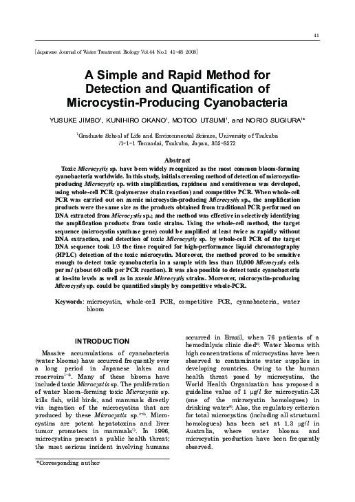 Pdf A Simple And Rapid Method For Detection And Quantification Of