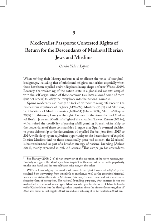 (PDF) Medievalist Passports: Contested Rights of Return for the ...