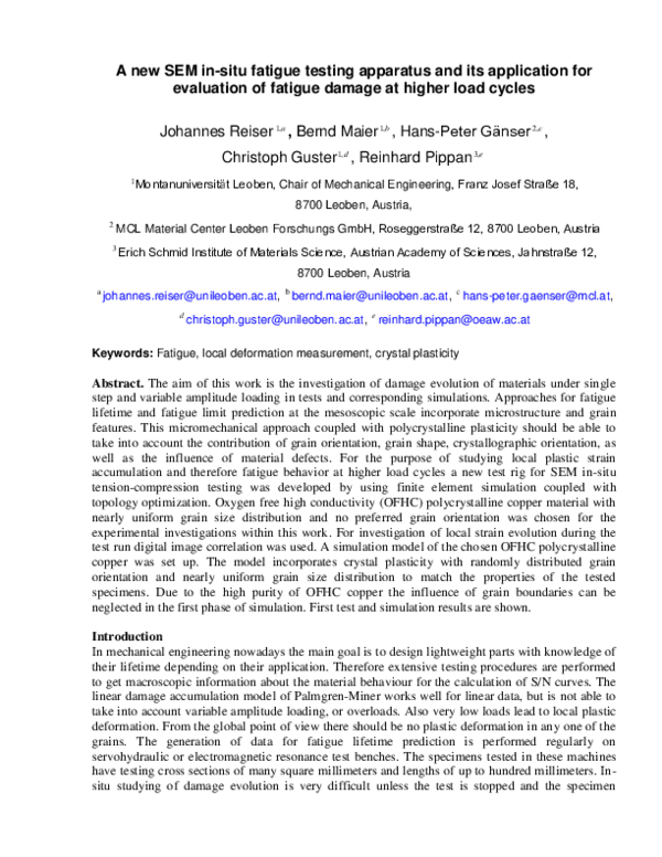 (PDF) A new SEM in-situ fatigue testing apparatus and its application ...