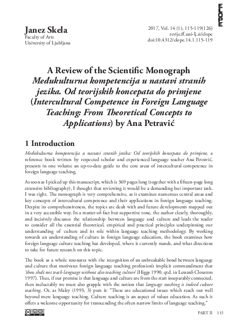(PDF) A Review of the Scientific Monograph "Međukulturna kompetencija u ...