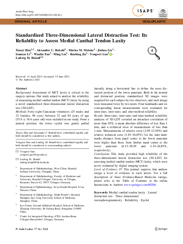 (PDF) Standardized Three-Dimensional Lateral Distraction Test: Its ...