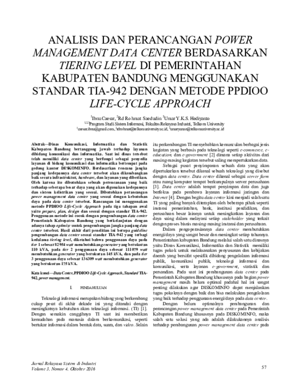 (PDF) Analisis Dan Perancangan Power Management Data Center Berdasarkan ...