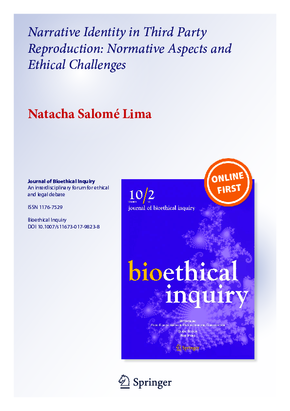 (PDF) Narrative Identity in Third Party Reproduction: Normative Aspects ...