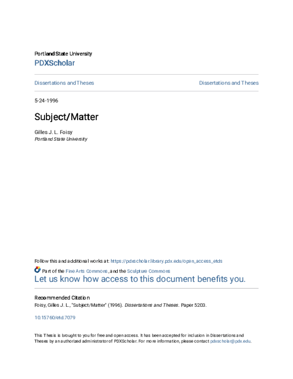 (PDF) Subject/Matter