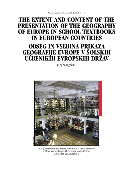 (PDF) The extent and content of the presentation of the geography of ...