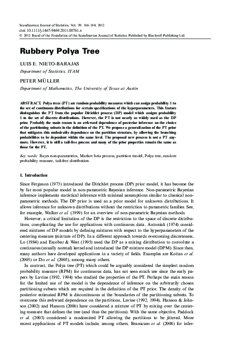 (PDF) Rubbery Polya Tree