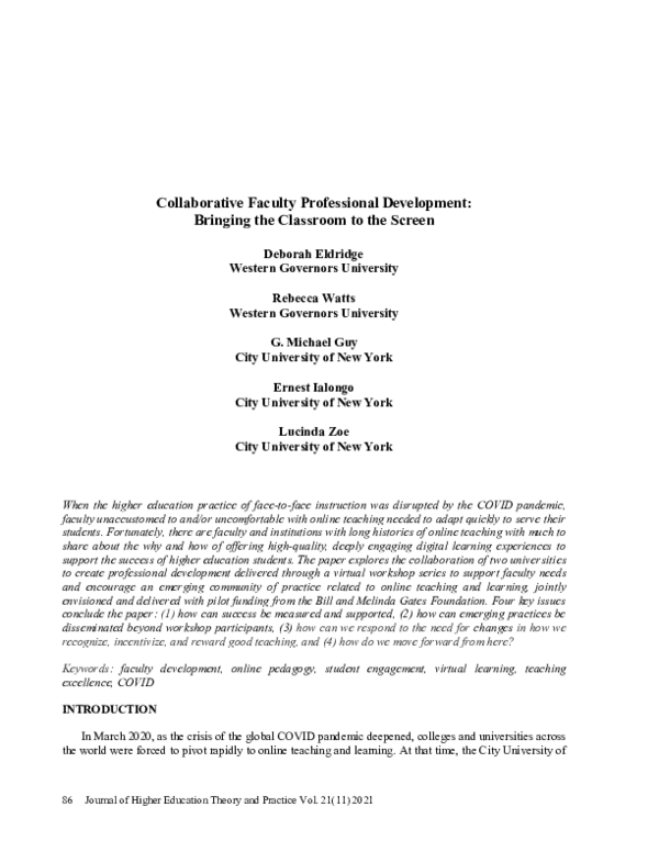 (PDF) Ialongo, Ernest, with Deborah Eldridge (lead author), Rebecca ...