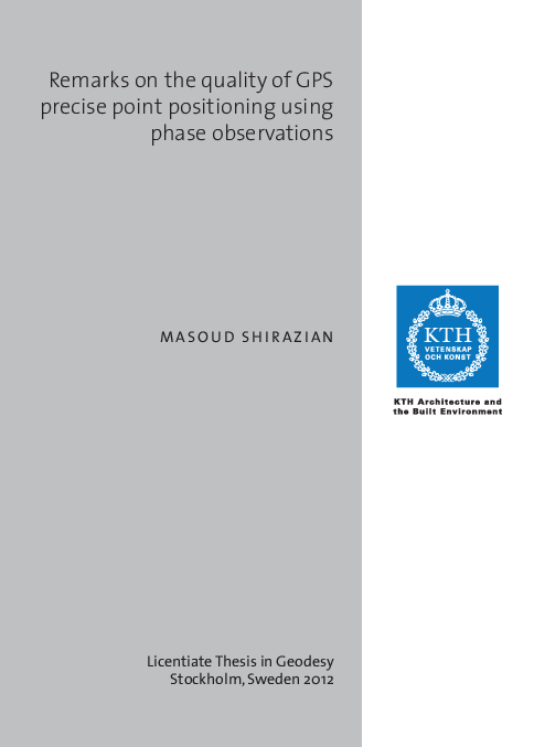 (PDF) Remarks on the quality of GPS precise point positioning using ...