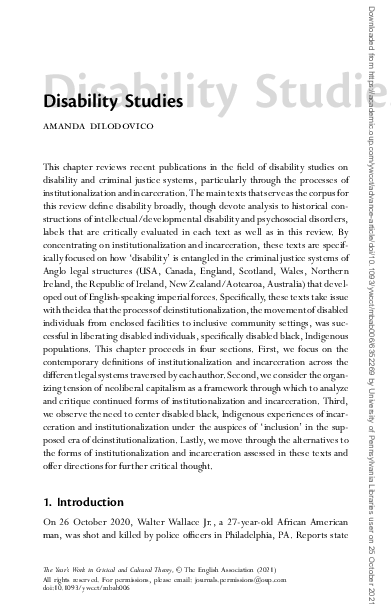 (PDF) Disability Studies