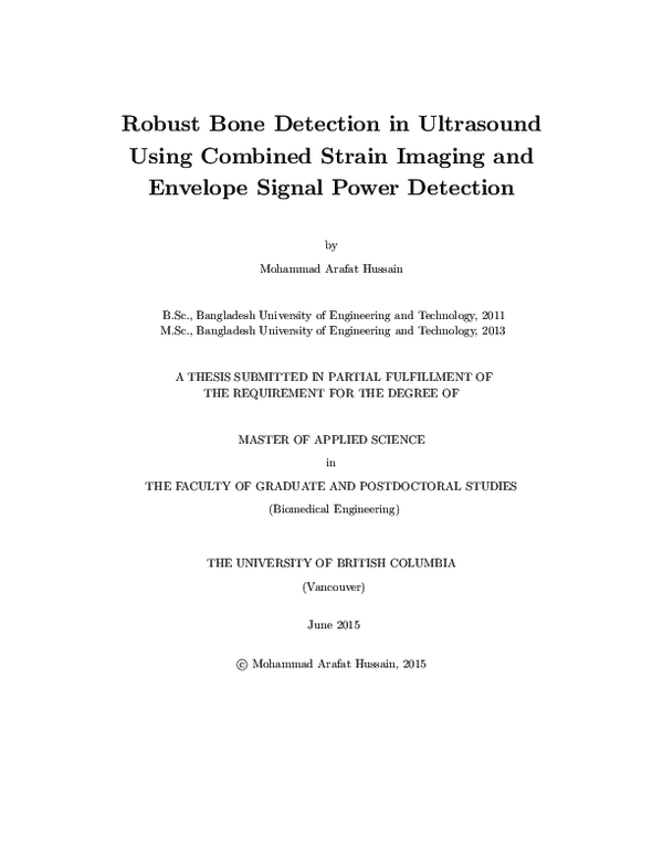 (PDF) Robust Bone Detection in Ultrasound Using Combined Strain Imaging ...