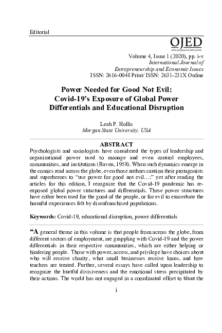 (PDF) Power Needed for Good Not Evil