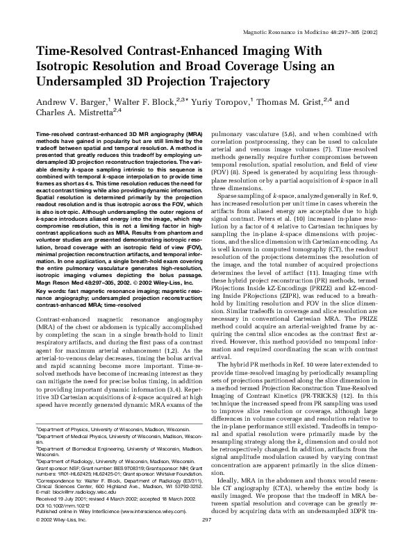 (PDF) Time-resolved contrast-enhanced imaging with isotropic resolution ...