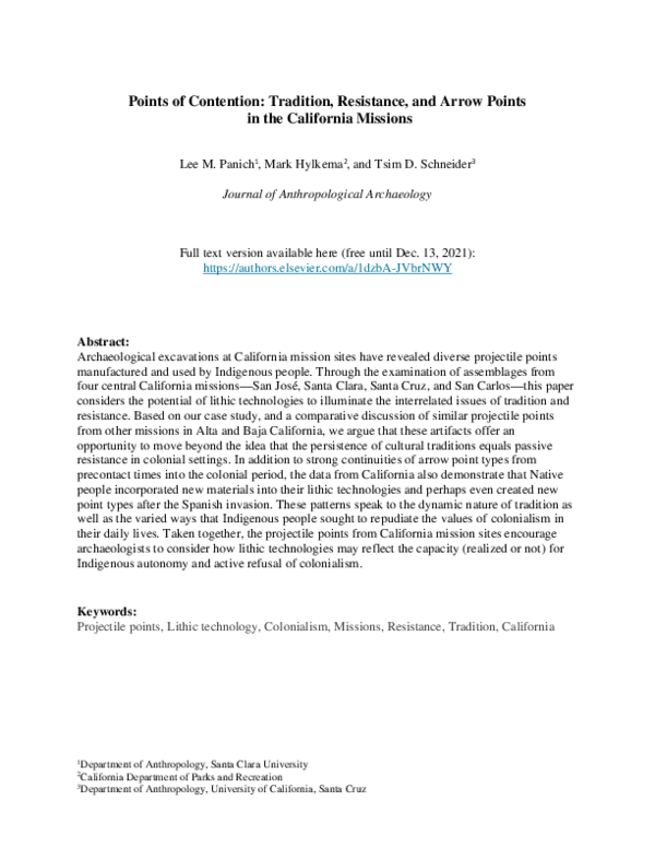 (PDF) Points of Contention: Tradition, Resistance, and Arrow Points in ...