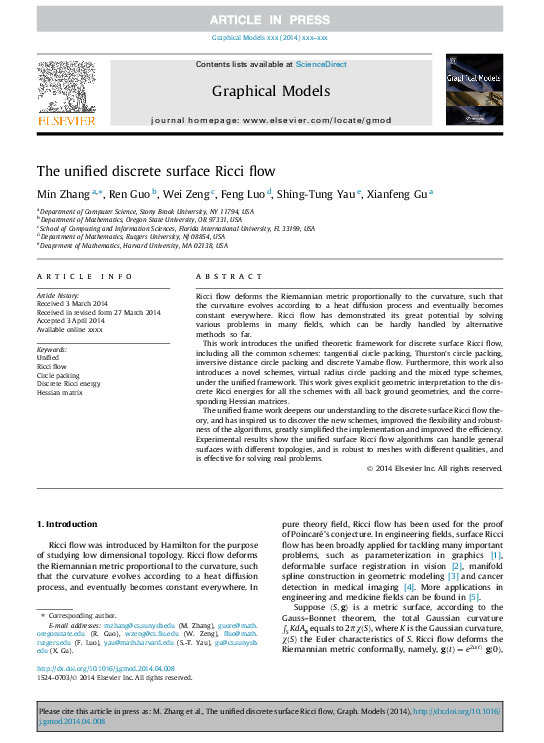 (PDF) The unified discrete surface Ricci flow