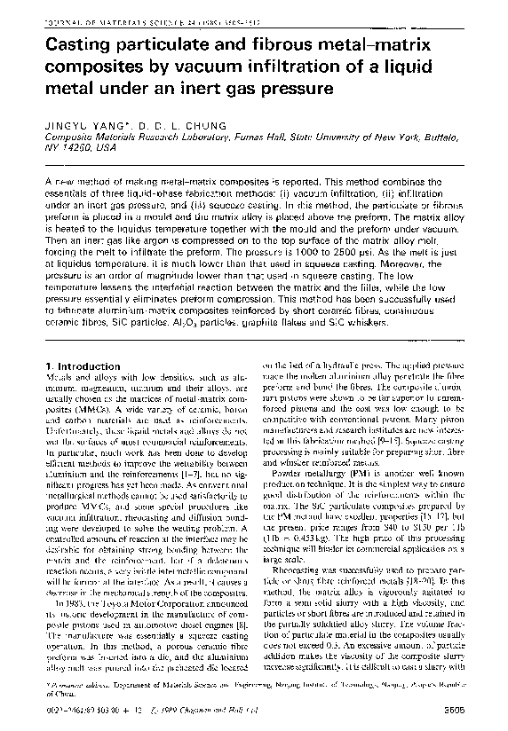 (PDF) Casting particulate and fibrous metal-matrix composites by vacuum ...