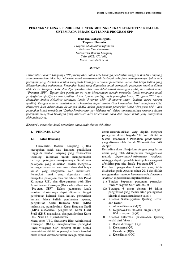 (PDF) Perangkat Lunak Pendukung Untuk Meningkatkan Efektifitas Kualitas ... (PDF) Perangkat Lunak Pendukung Untuk Meningkatkan Efektifitas Kualitas ...