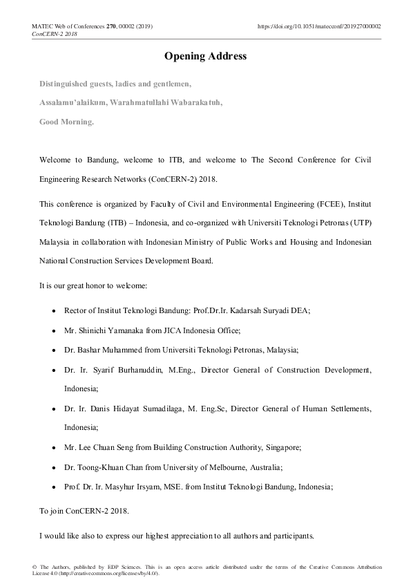 (PDF) Opening Address