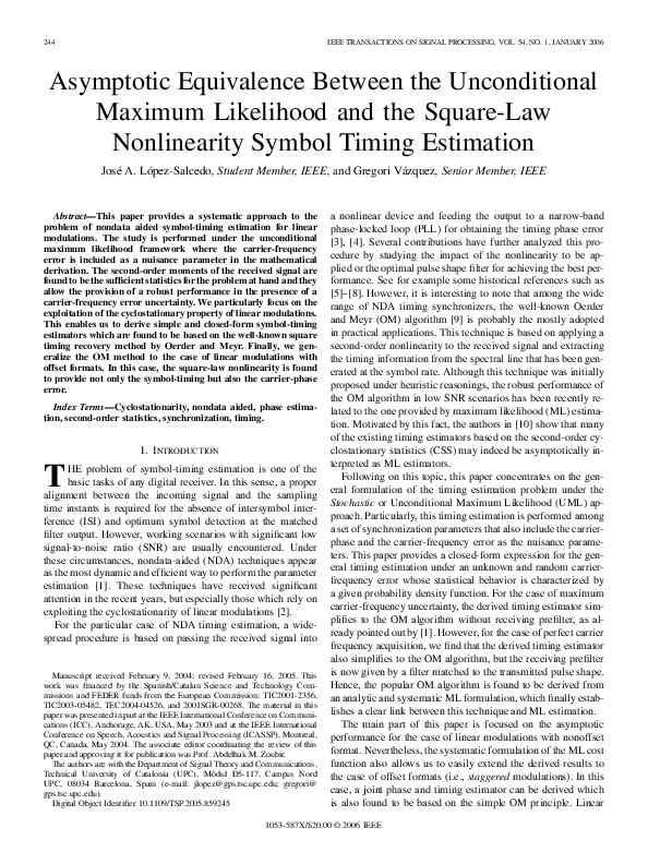 (PDF) Asymptotic equivalence between the unconditional maximum ...