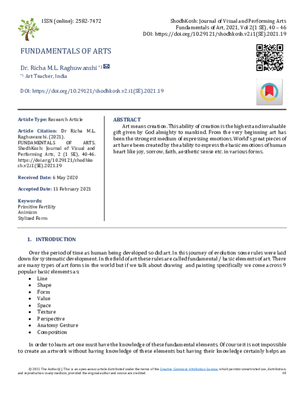 (PDF) FUNDAMENTALS OF ARTS