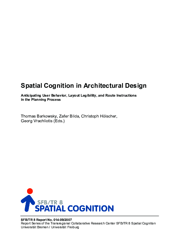 (PDF) Spatial Cognition in Architectural Design