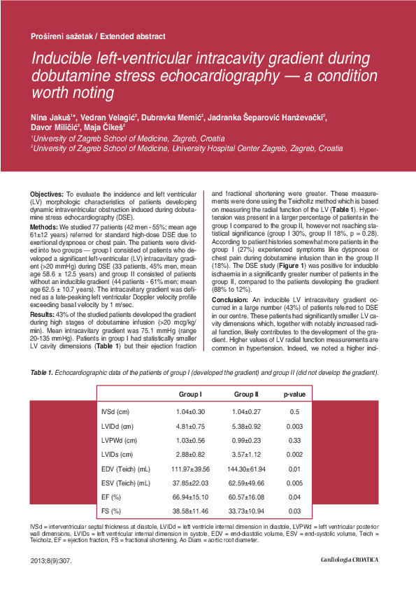 (PDF) Inducible left-ventricular intracavity gradient during dobutamine ...