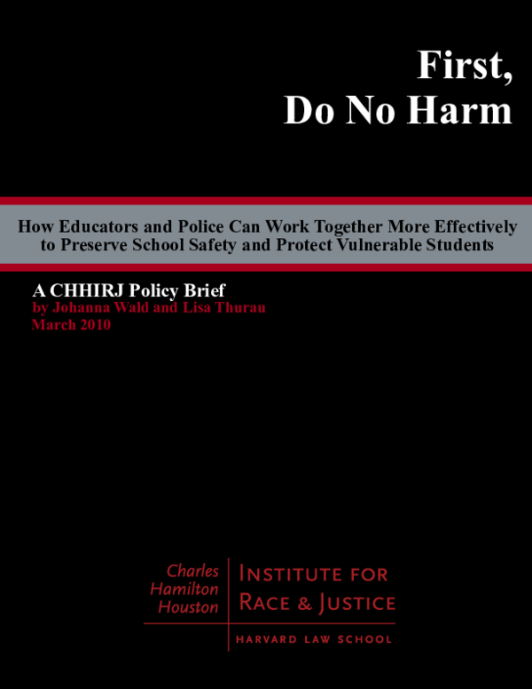 (PDF) First, Do No Harm