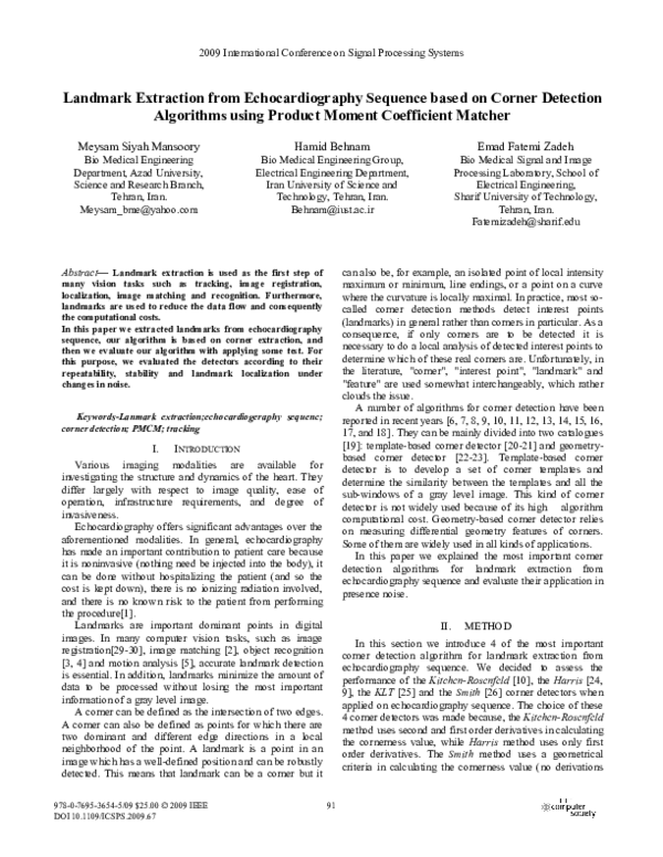 (PDF) Landmark Extraction from Echocardiography Sequence Based on ...