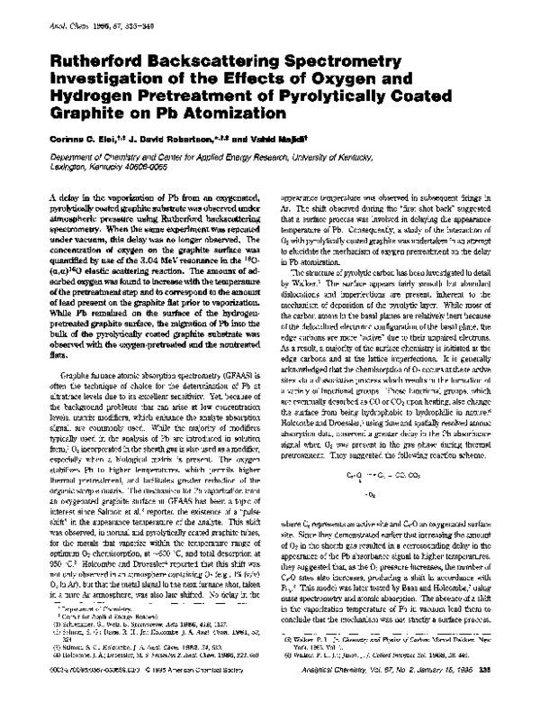 (PDF) Rutherford Backscattering Spectrometry Investigation of the Effects of Oxygen and Hydrogen ...