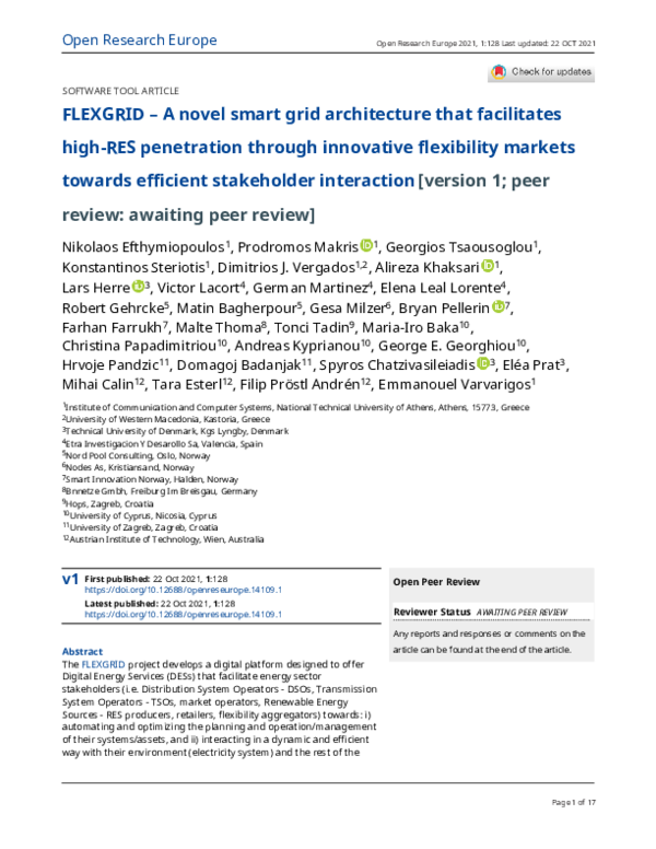 (PDF) FLEXGRID – A novel smart grid architecture that facilitates high ...