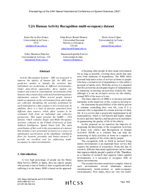 (PDF) UJA Human Activity Recognition multi-occupancy dataset