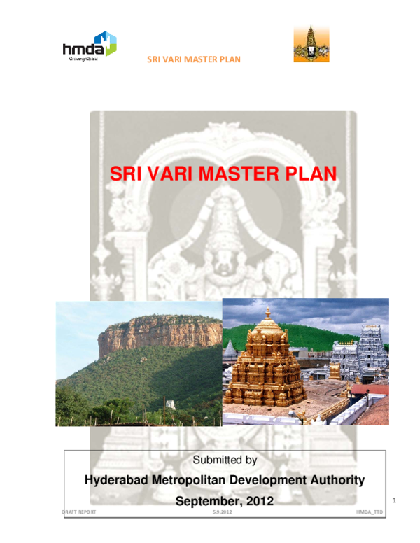 (PDF) SRI VARI MASTER PLAN FOR TIRUMALA- ABODE OF LORD VENKATESWARA