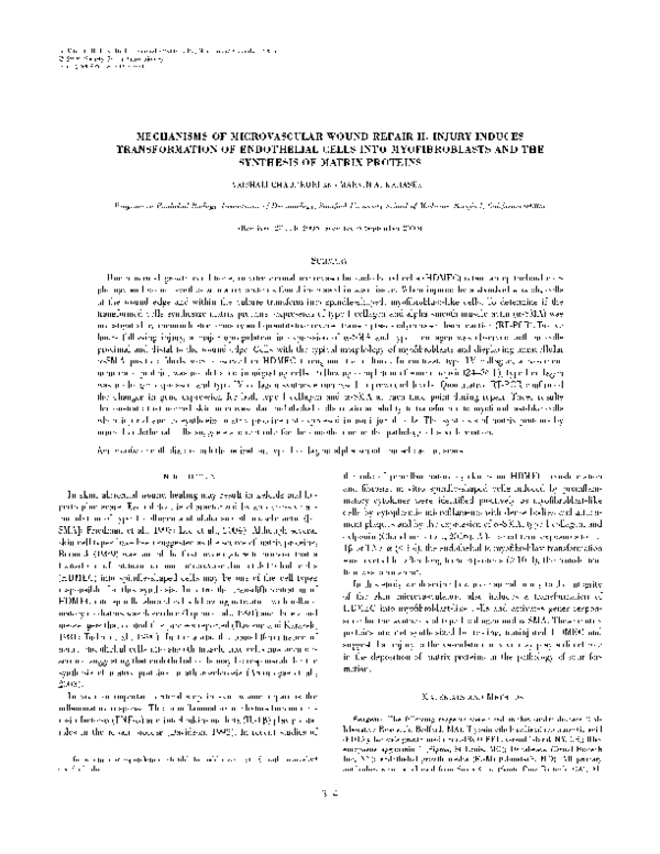 (PDF) Mechanisms of Microvascular Wound Repair II. Injury Induces ...