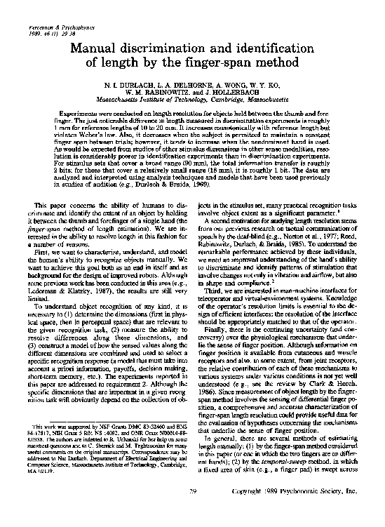 (PDF) Manual discrimination and identification of length by the finger ...