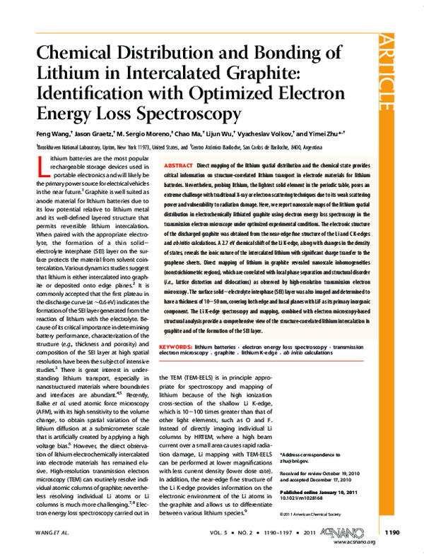 (PDF) Chemical Distribution and Bonding of Lithium in Intercalated ...